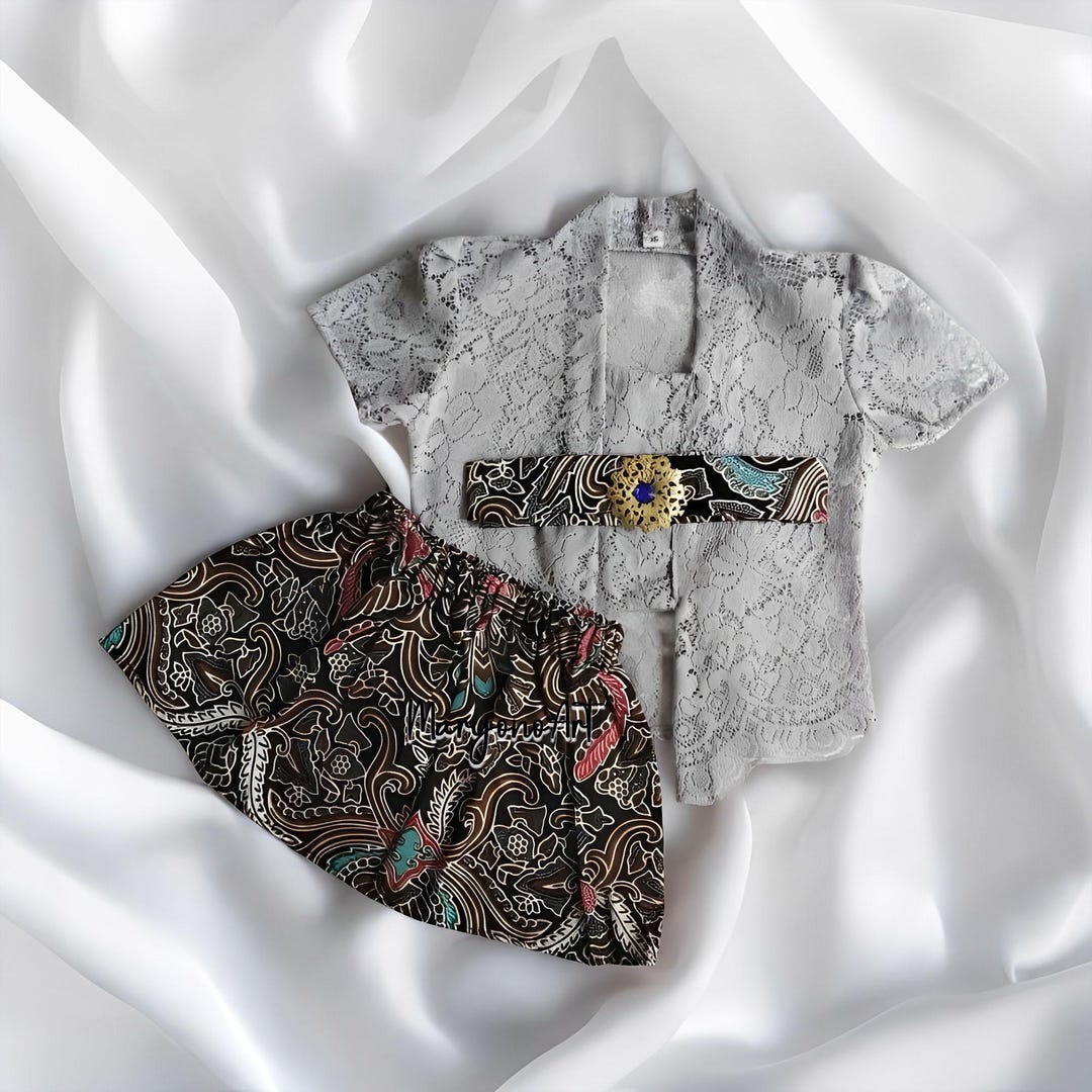 Baby and Children's Kebaya Kebaya Set With Short Tutu Skirt Beautiful ...