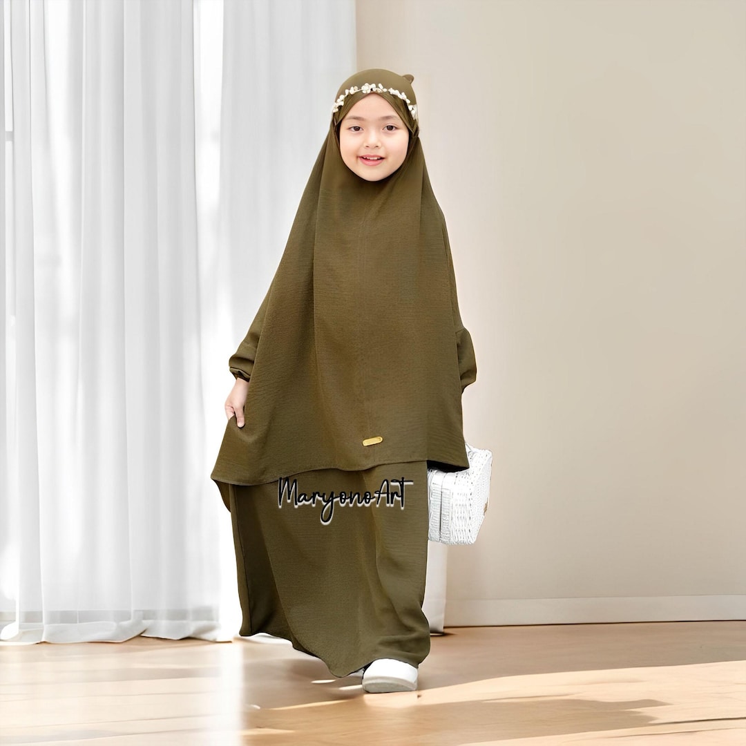 Girls' Gamis Fatimah Set Elegant and Comfortable,kids Modest Wear ...
