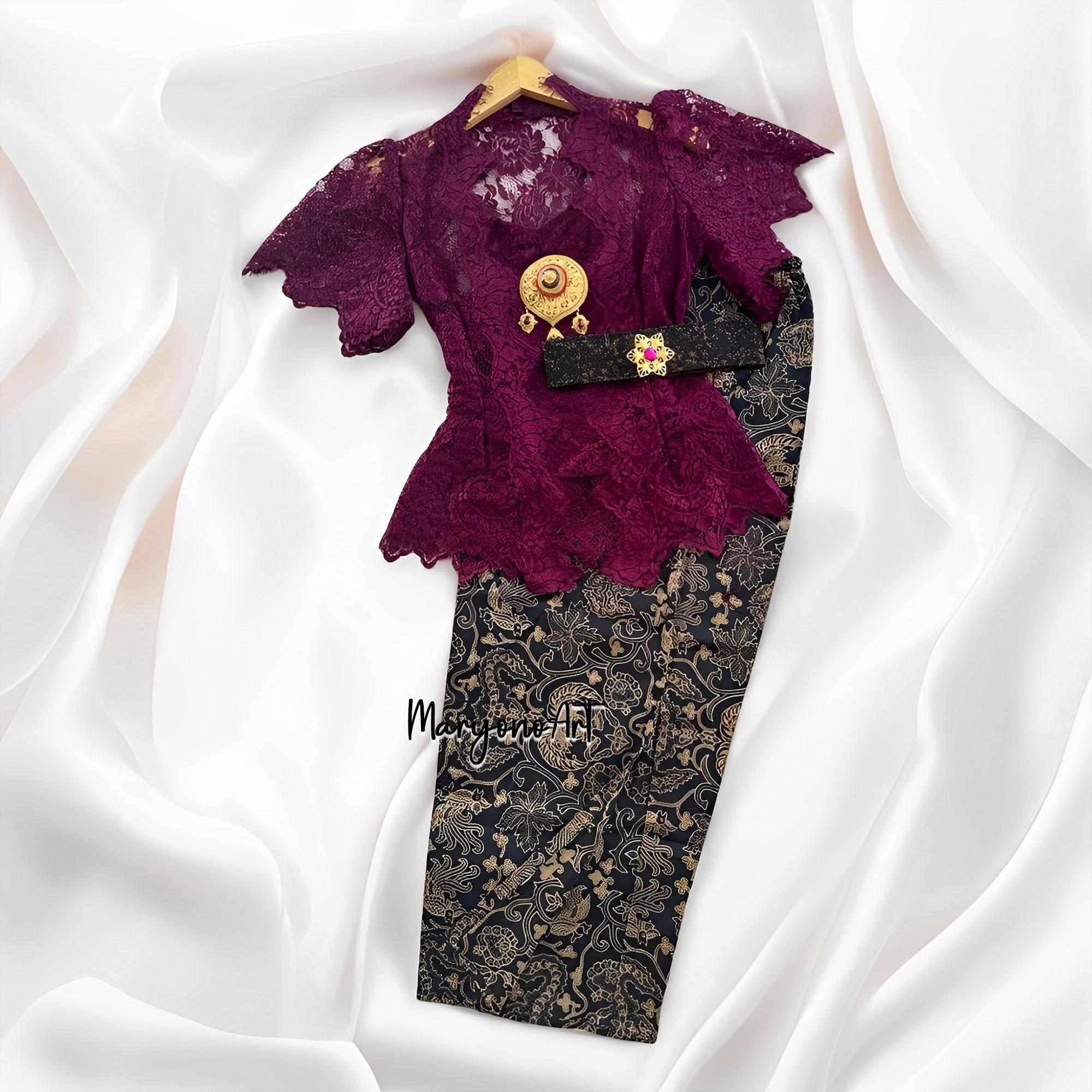 Tinkerbell Model Short Sleeve Kebaya Elegant and Modern,bali Kebaya ...