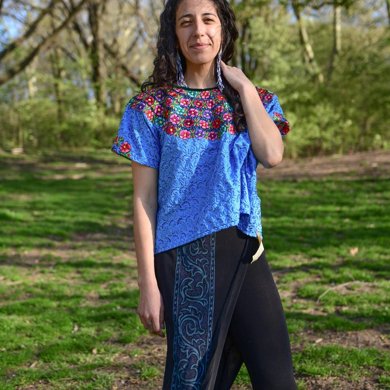 Huipil Poncho - Etsy