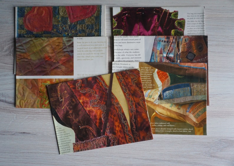 Handmade Card and Envelope Set - Recycled Artful Magazine Publications ...