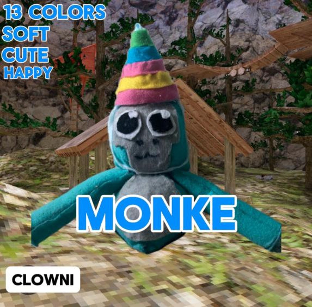 Monke Plushi Soft Colorful Plush Monkey Stuffed Toy Cute Gift Great ...