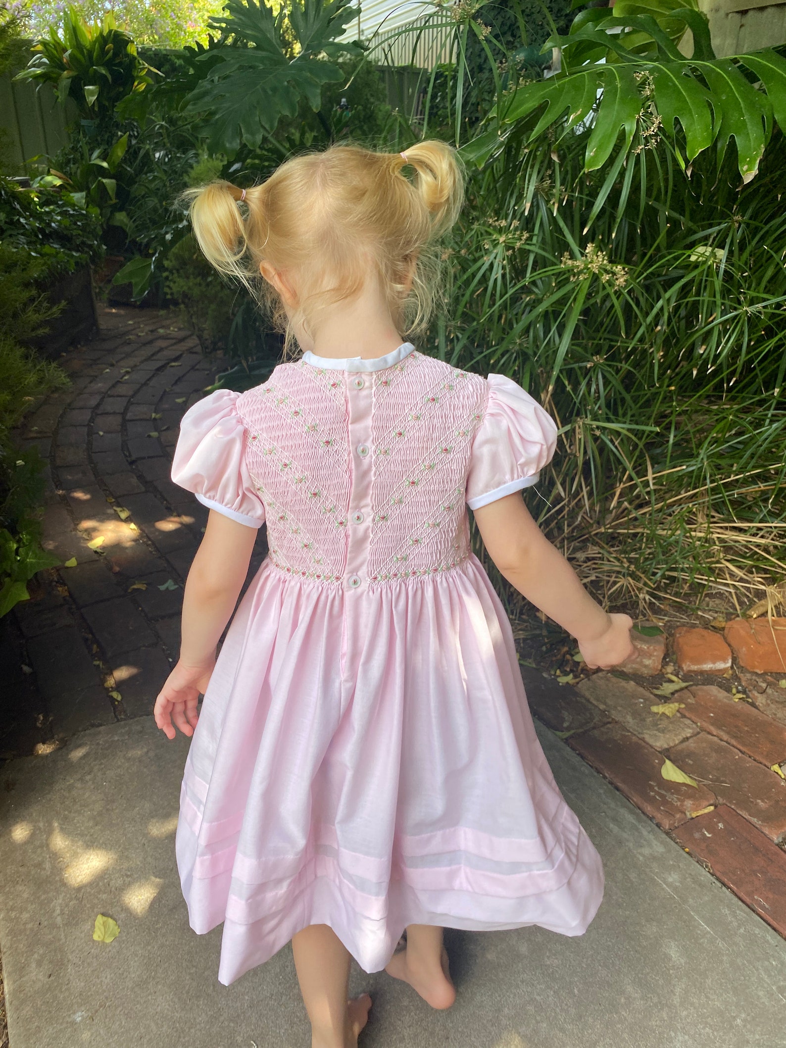 Size 2 Hand Smocked Pink Dress Handsewn Classic Girls Party - Etsy