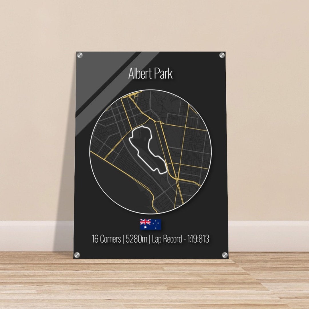 Albert Park Race Track Acrylic Print F1 Circuit Art High-quality ...