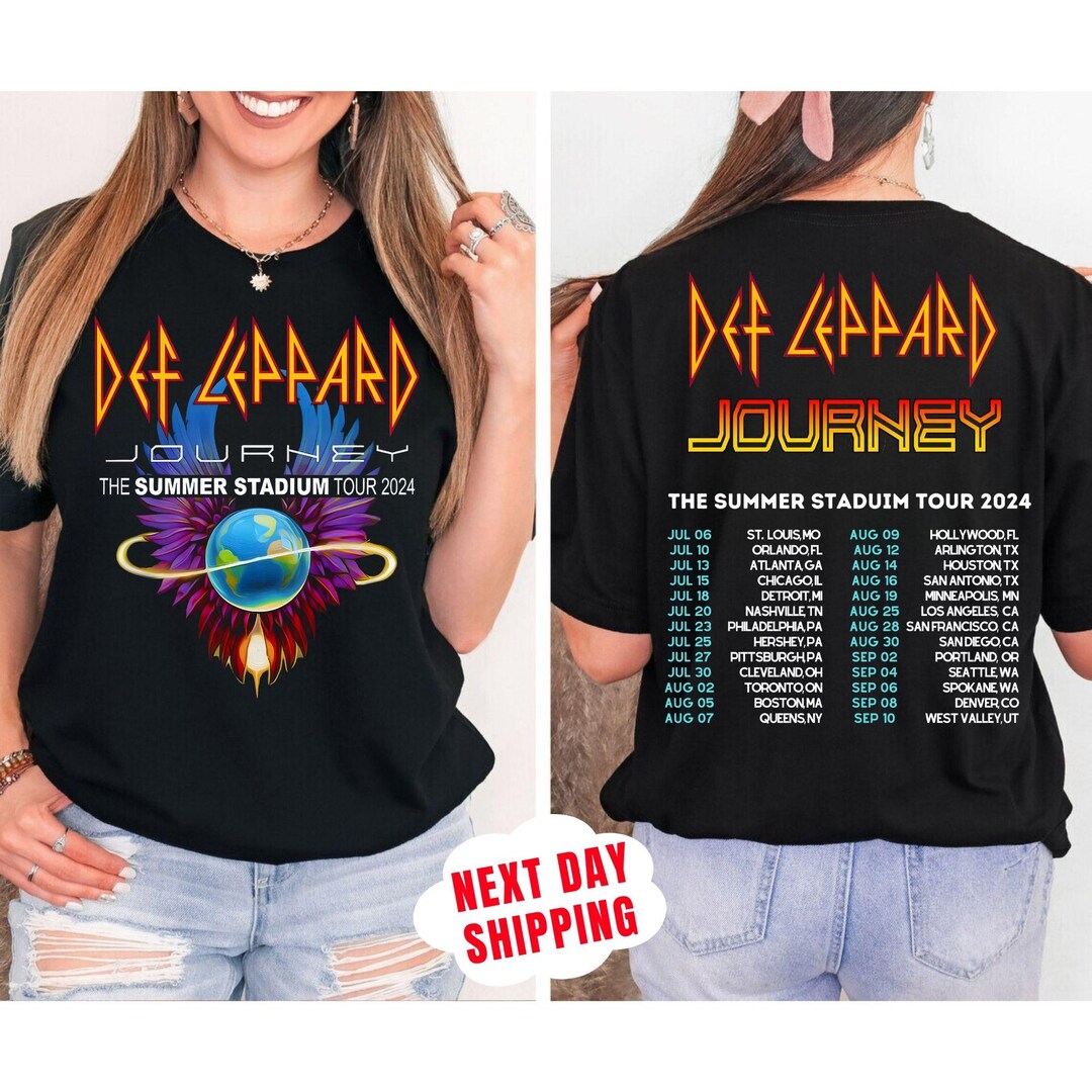 Comfort Colors Def Leppard Journey T-shirt, Journey Summer Stadium Tour ...