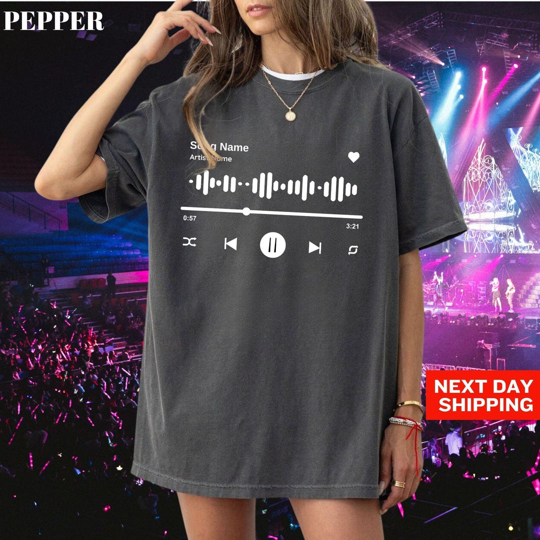 Comfort Colors Custom Song Name Shirt Gift for Birthday, Custom Artist ...