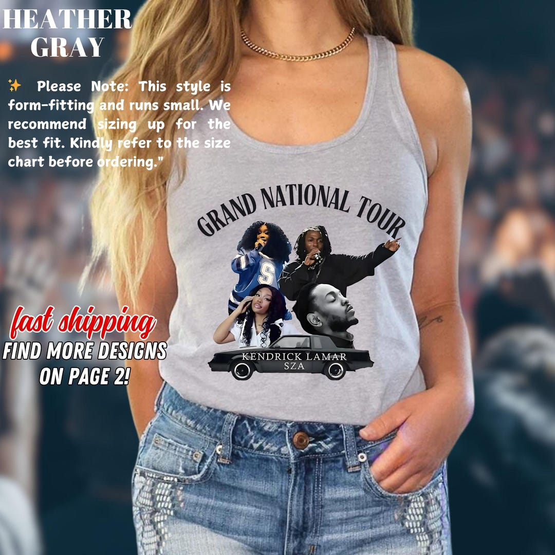 Kendrick Lamar & SZA Grand National Tour 2025 Concert Tank Top ...