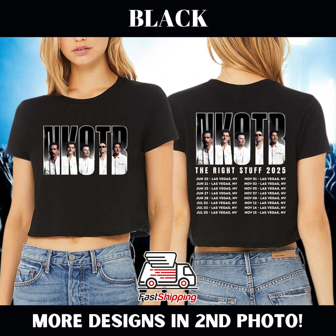 New Kids on the Block the Right Stuff Tour 2025 Crop Top, NKOTB Concert ...