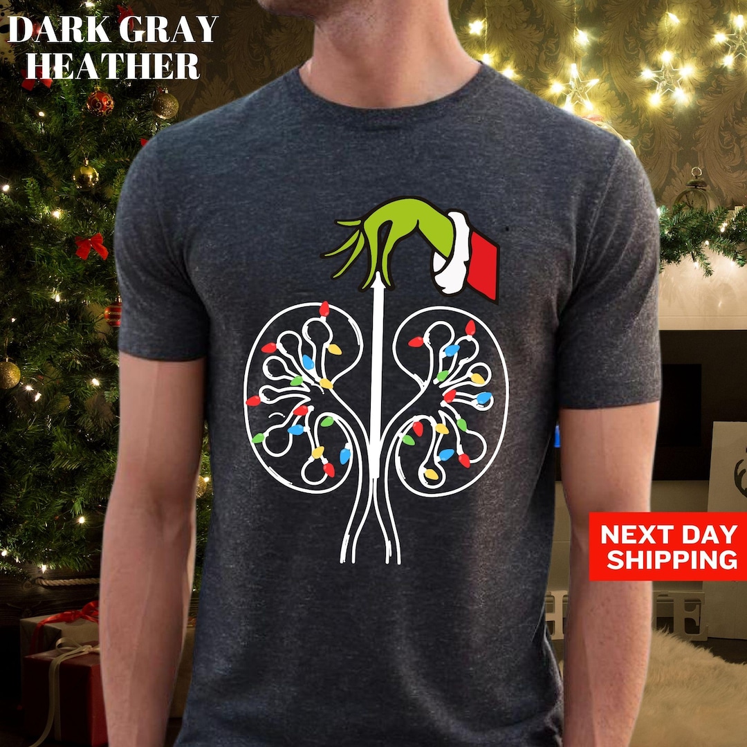 Kidney Christmas Lights Shirt, Christmas Nurse Shirt, Christmas ...