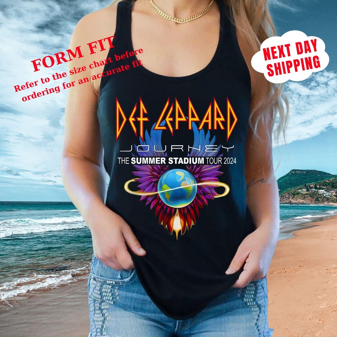 Def Leppard Journey Tank Top, Journey Summer Stadium Tour 2024 Tee, Def ...