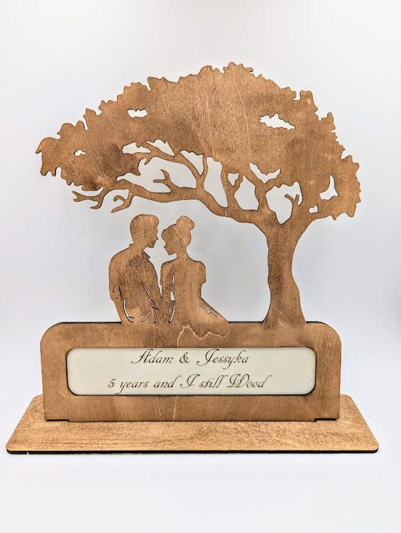 Personalized Anniversary Wood Gift, Cadeau D’anniversaire De Mariage ...