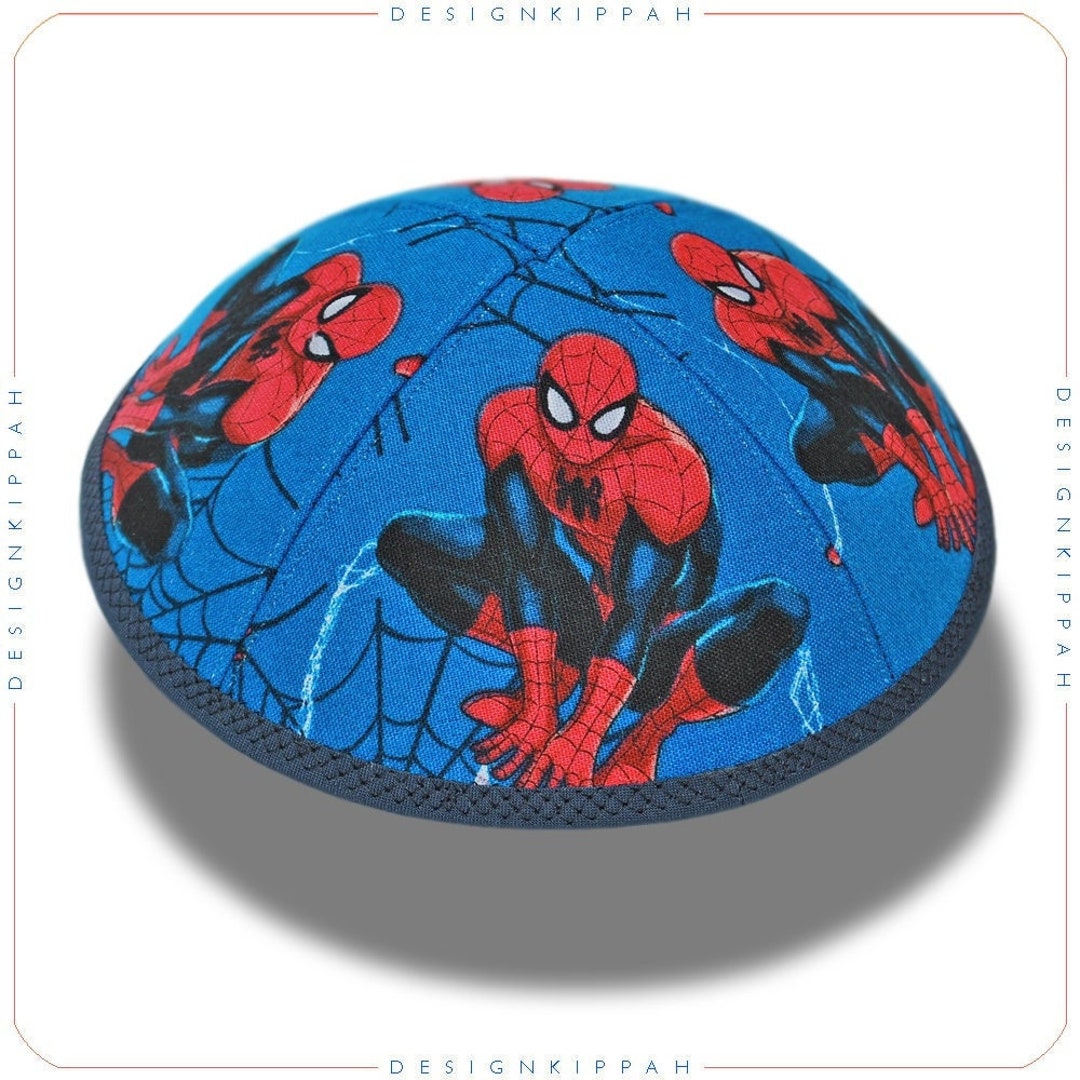 Spider-man Inspired Jewish Kippah • Yarmulke || Unique Handmade Modern ...