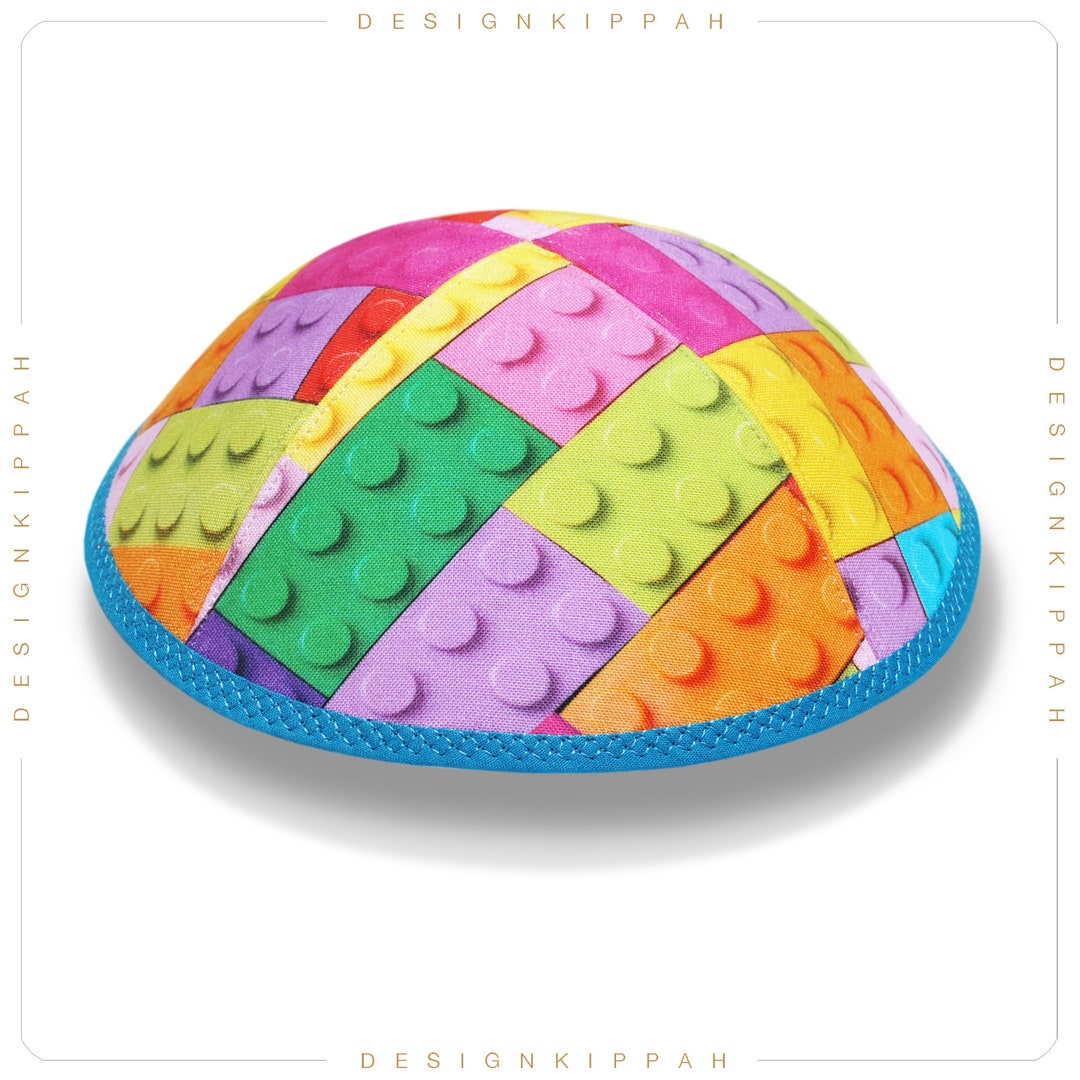 LEGO® Pattern Jewish Kippah • Yarmulke | Bar - Bat Mitzvah | Handmade ...