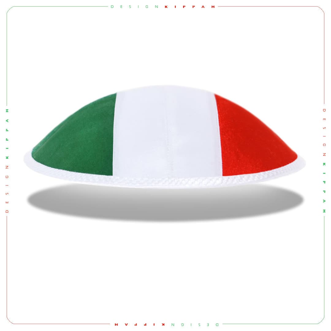 Italy Flag Kippah • Jewish Italian Yarmulke | Handmade Modern Judaica ...