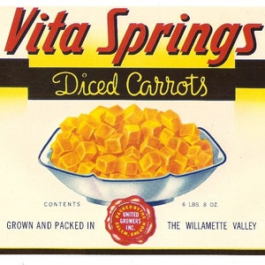 10 Old Large Vintage Fruit & VEGETABLE Can Labels - Etsy