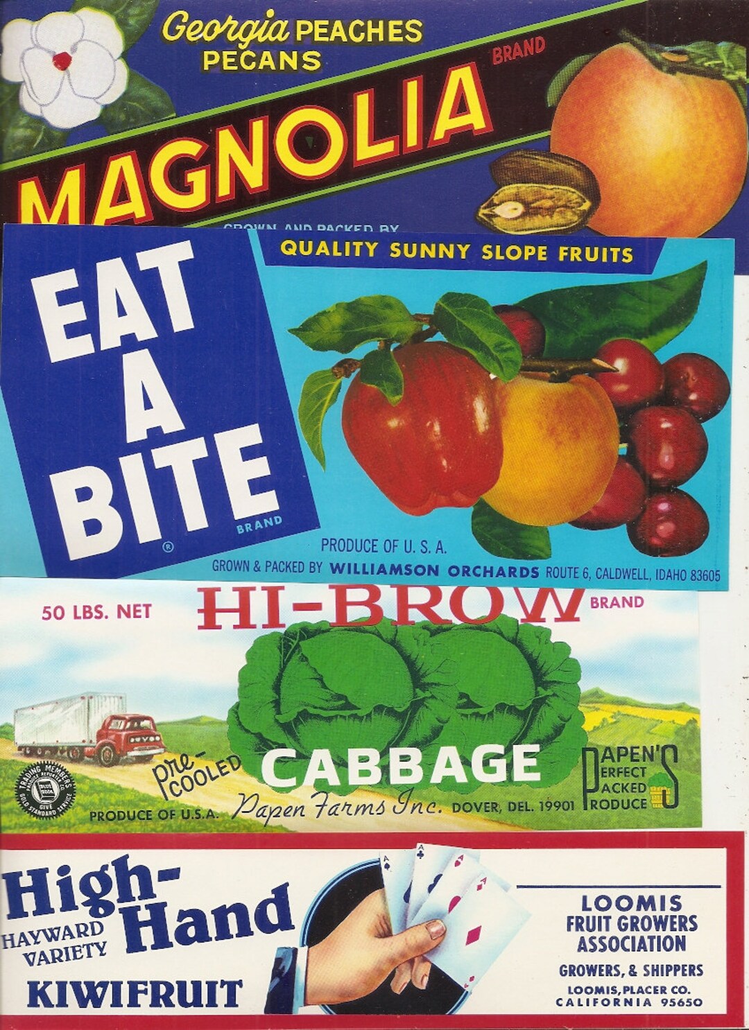 43 Old Vintage FRUIT VEGETABLE Produce CRATE Labels - Etsy