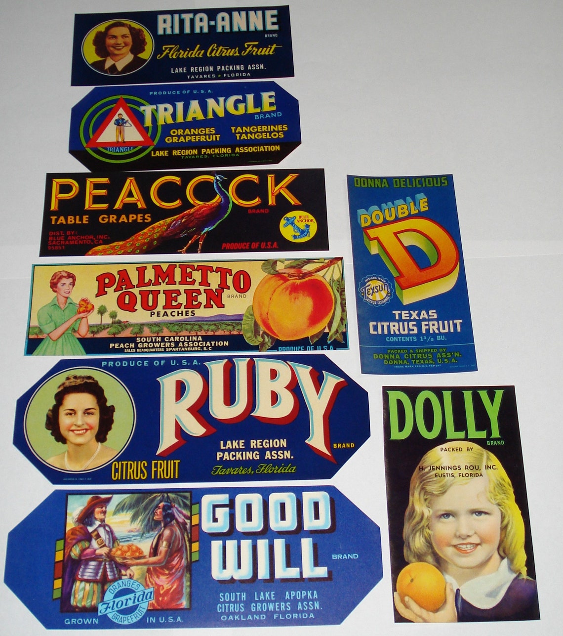 74 Old Vintage FRUIT / Vegetables Produce CRATE LABELS - Etsy