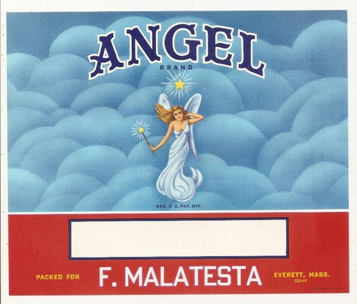 9 Different ANGEL Brand Labels BOSTON Everett Mass. Tomatoes | Etsy