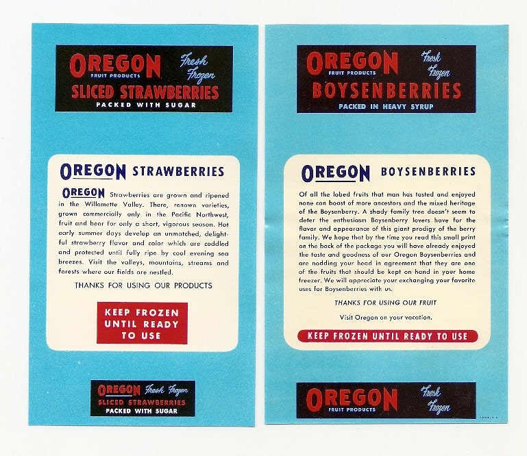 10 Different Old Vintage OREGON FRUIT LABELS - Etsy