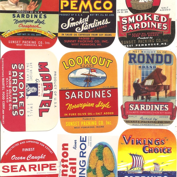 Vintage Sardine Labels - Etsy