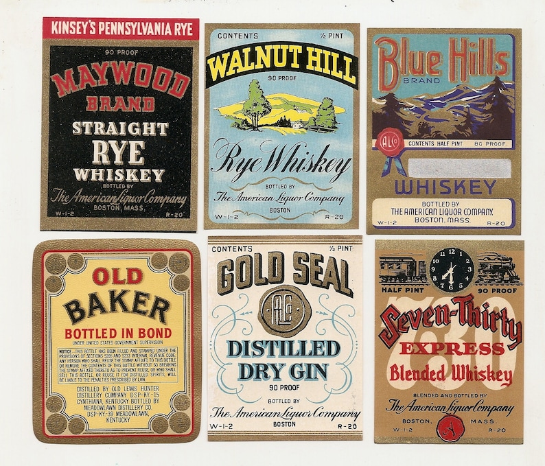 58 Old Vintage Beer WHISKEY & Gin BOTTLE LABELS Etc... - Etsy