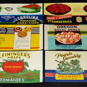 90 Old VINTAGE CAN LABELS - All Different - Etsy