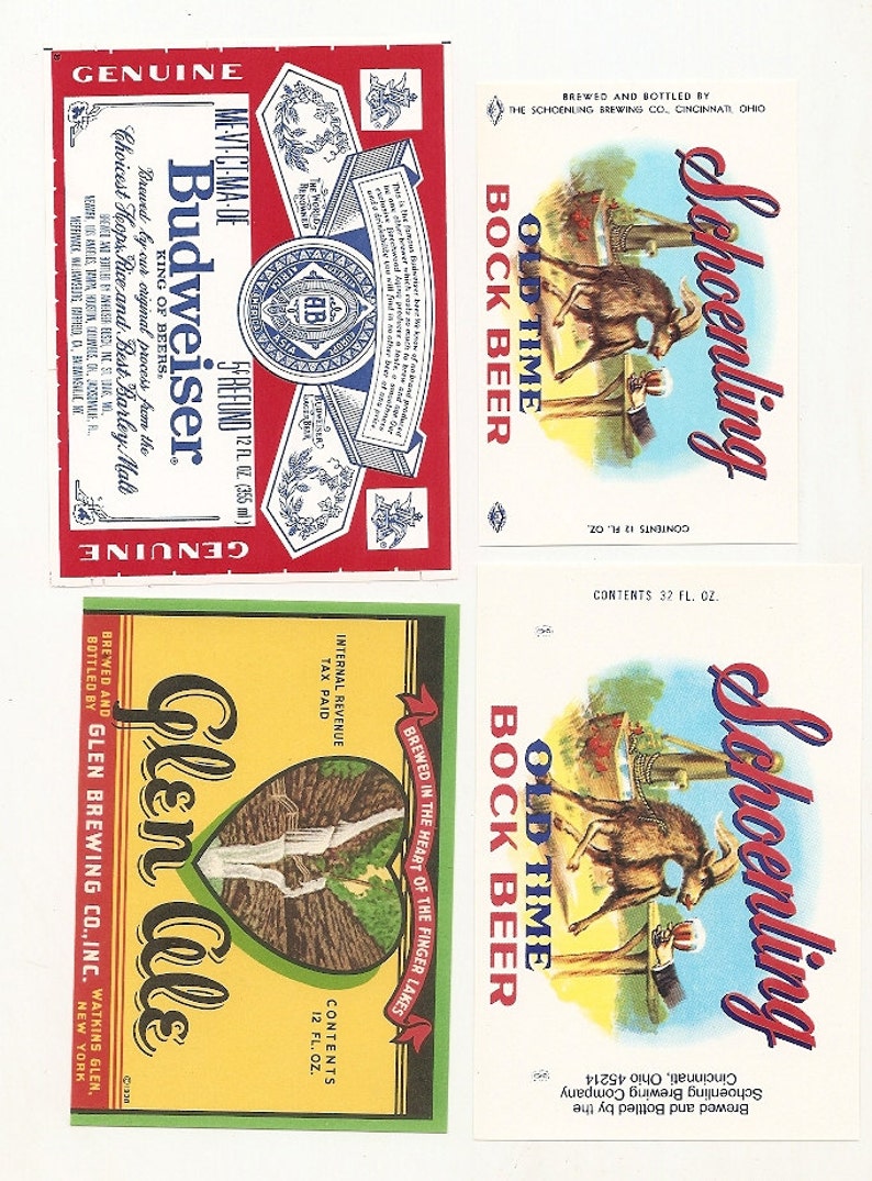 25 VINTAGE Old BEER LABELS - Etsy