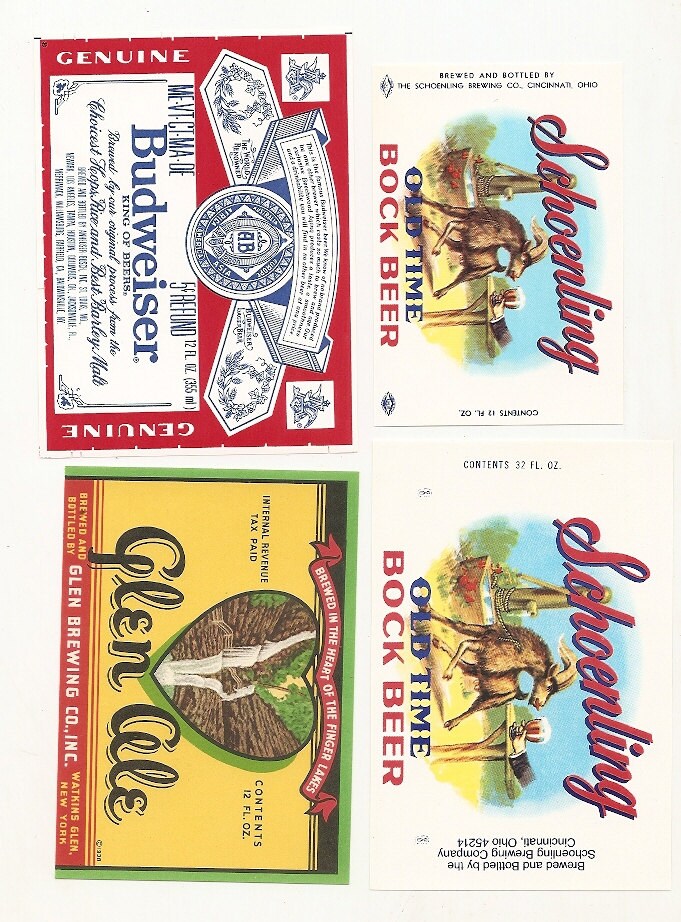 25 VINTAGE Old BEER LABELS - Etsy