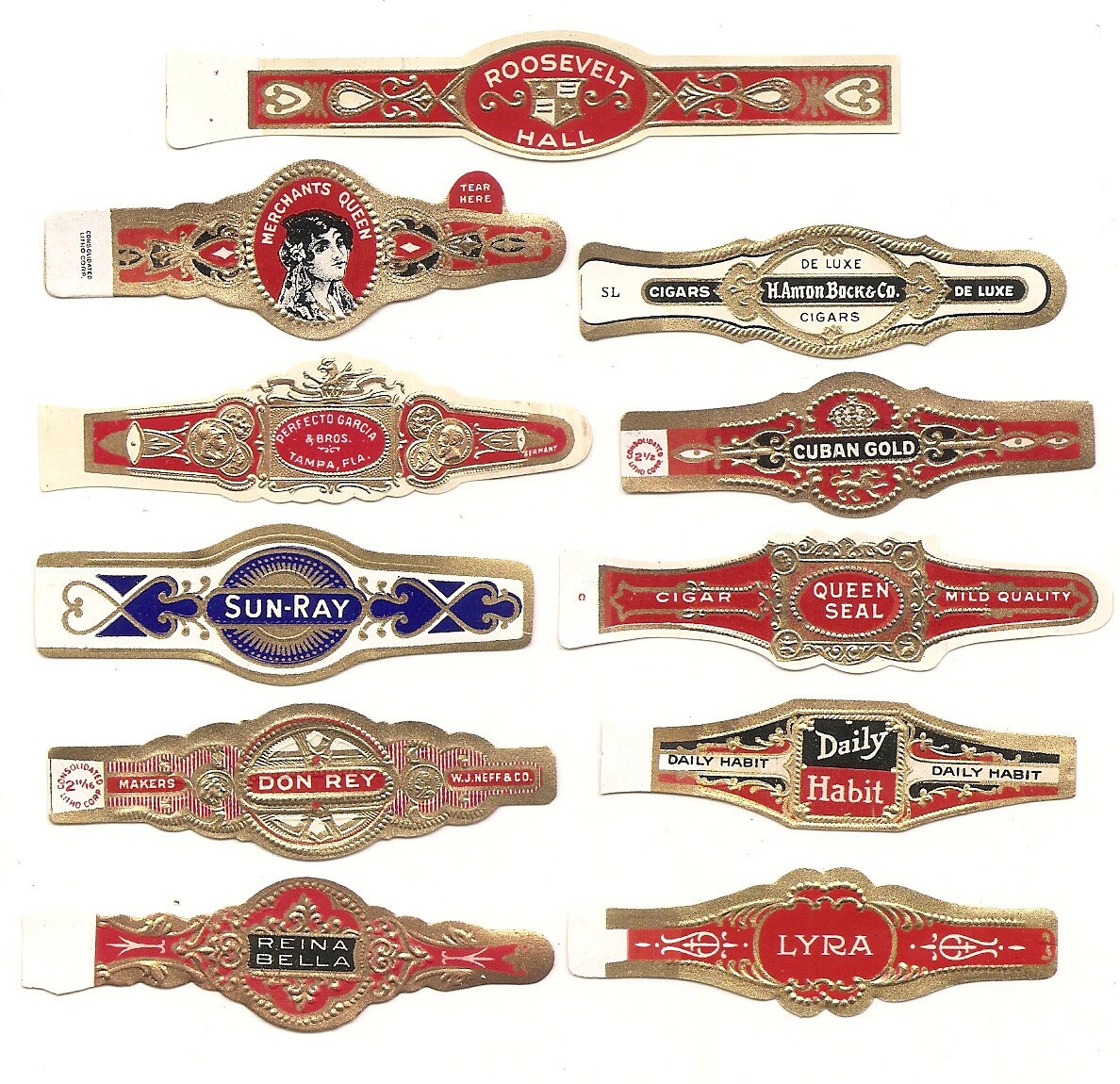 190 Cigar Band Labels New Old Stock Cigar Bands 1930 Due To Etsy 