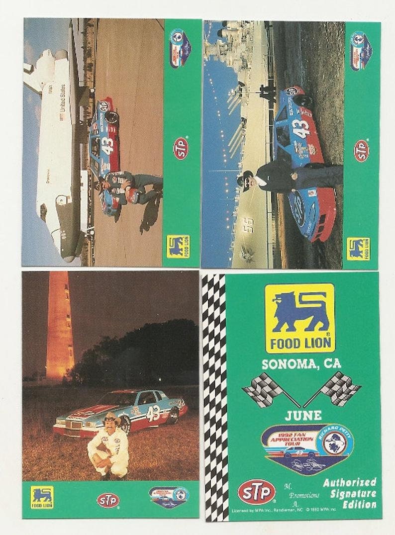 64 Vintage NASCAR TRADING CARDS | Etsy