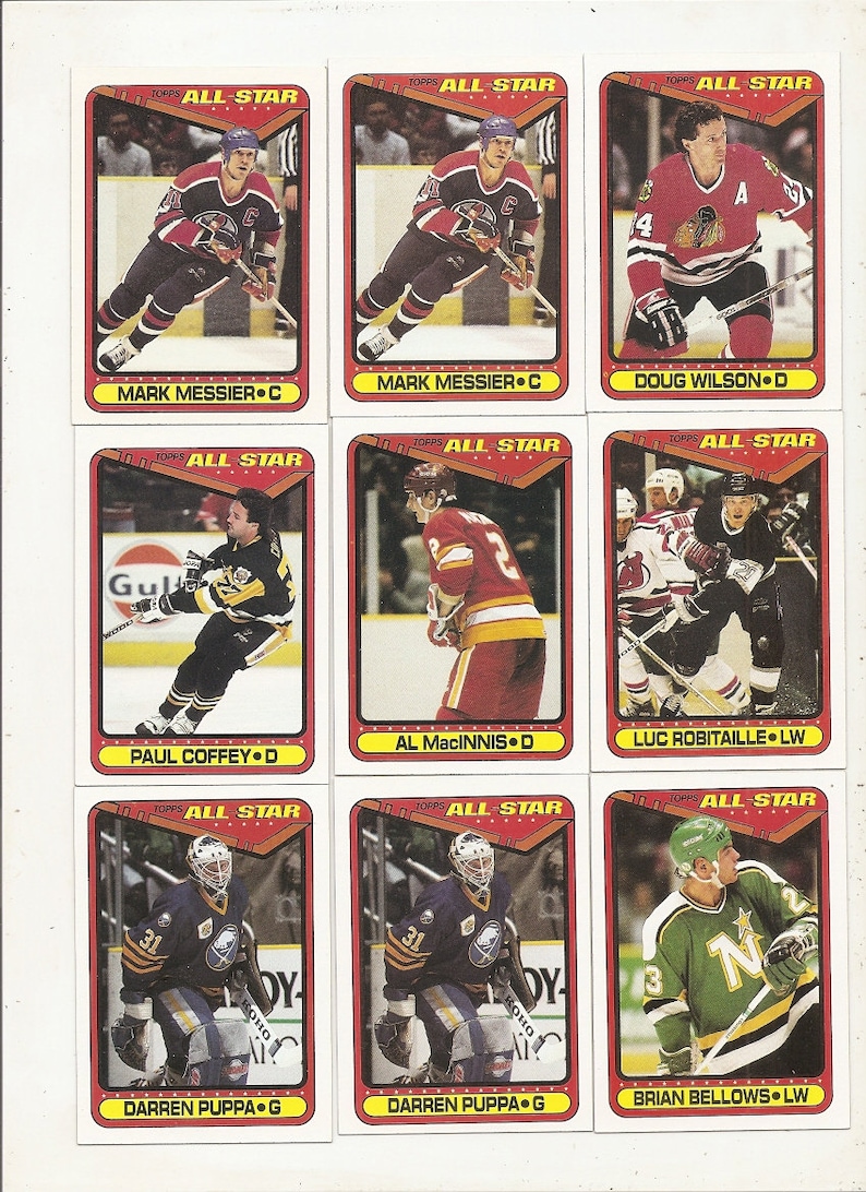 135 Old Vintage 1990 TOPPS Company Hockey Picture Cards - Etsy