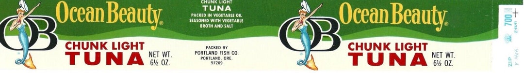 50 Old Vintage - OCEAN BEAUTY - Tuna Can Labels - MERMAID - Etsy