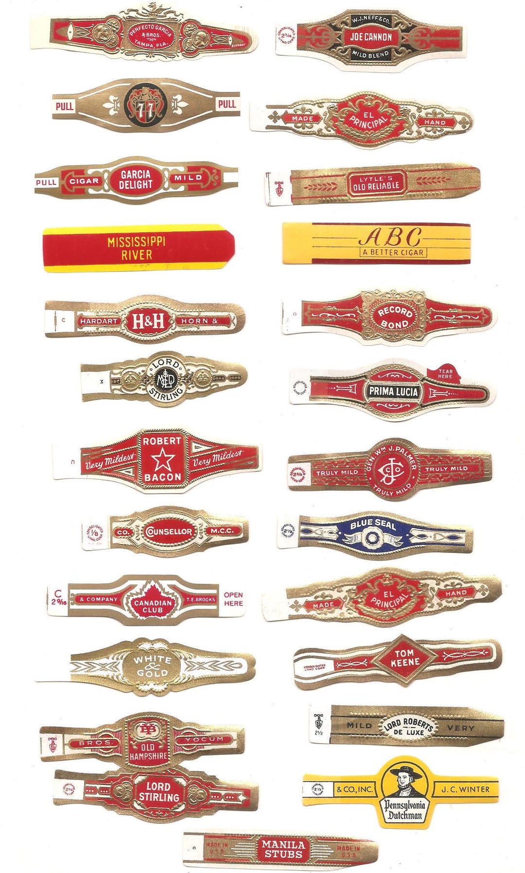 255 CIGAR BAND Labels new Old Stock Cigar Bands - Etsy