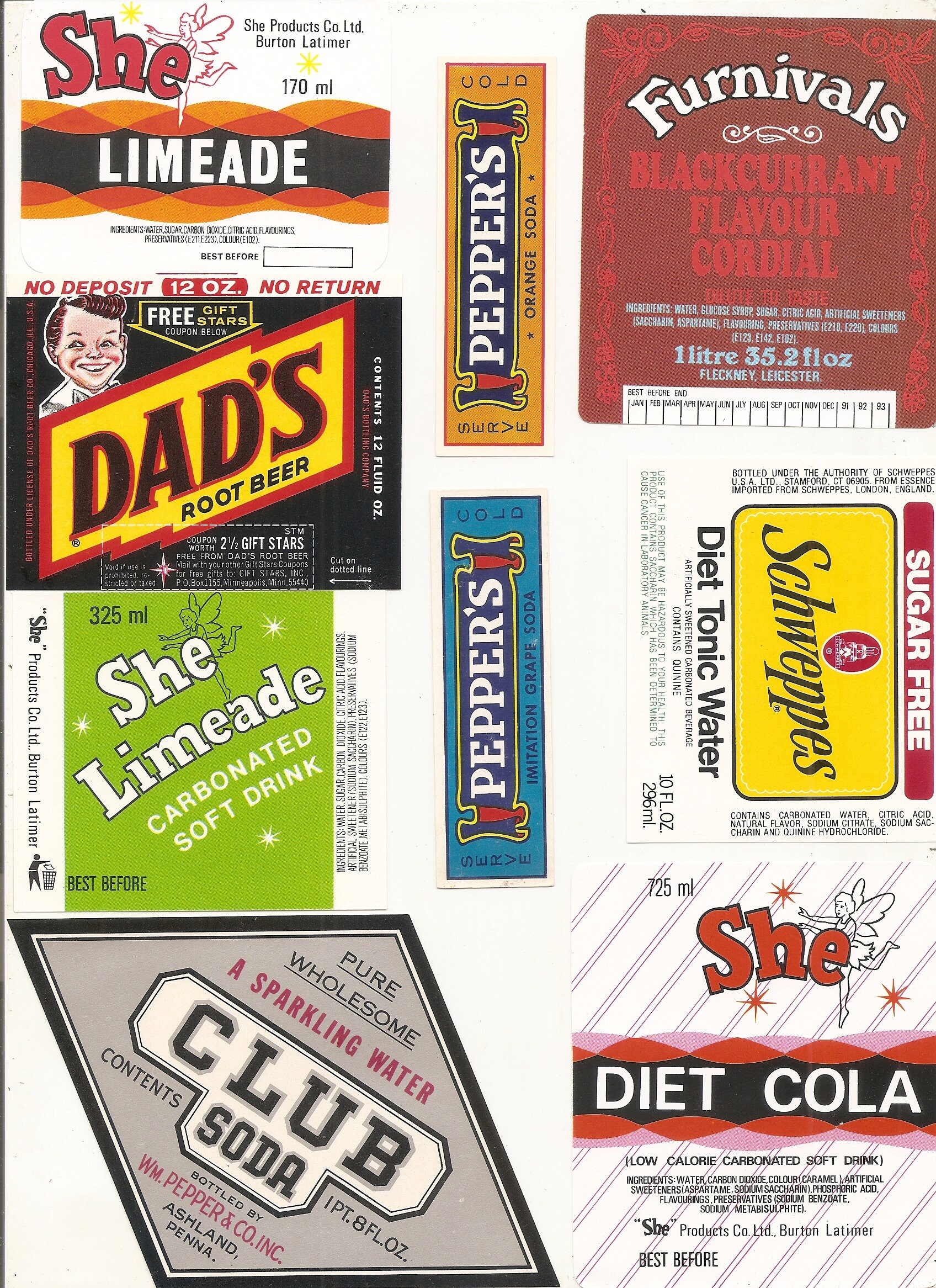 59 Old Vintage Soda Juice Etc.. Labels Pepper Up She | Etsy