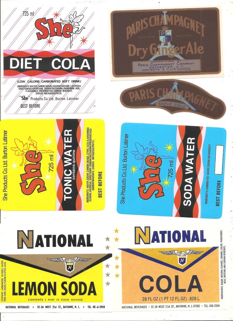 24 Old Vintage SODA / JUICE LABELS Etc.. - Etsy