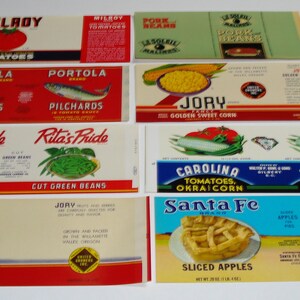 122 Old VINTAGE CAN LABELS - Etsy
