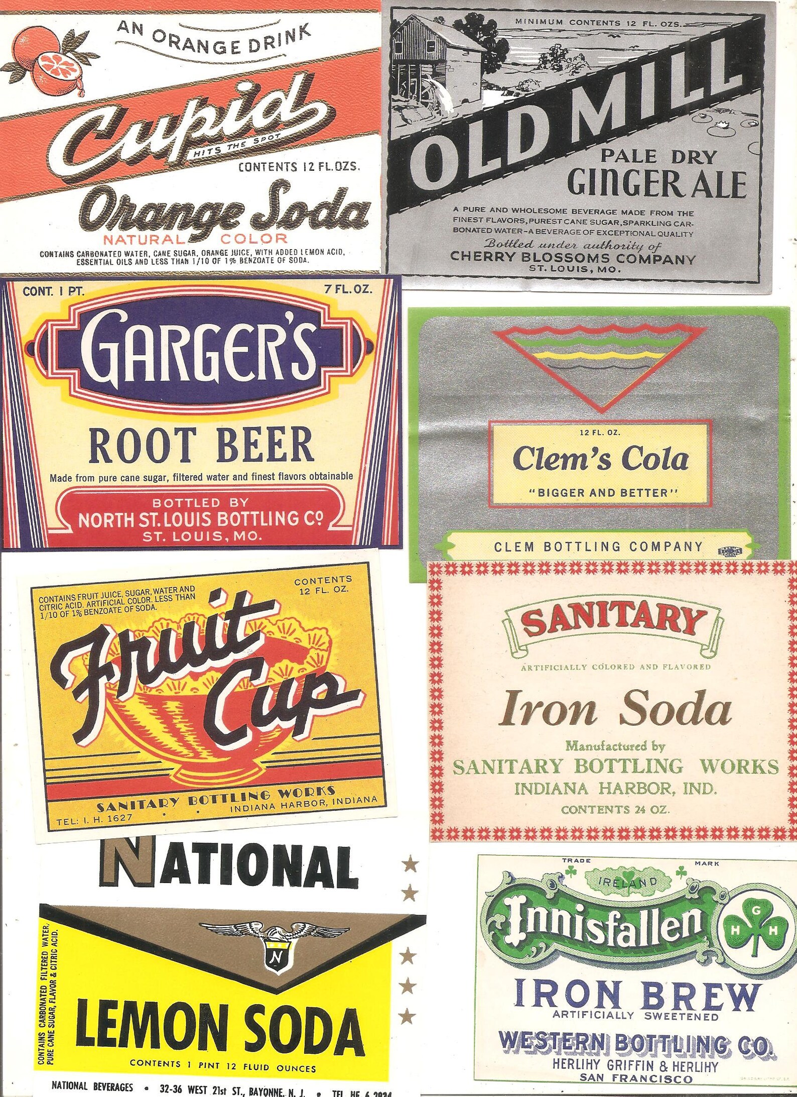 70 Old Vintage Beverages SODA Etc... LABELS - Etsy