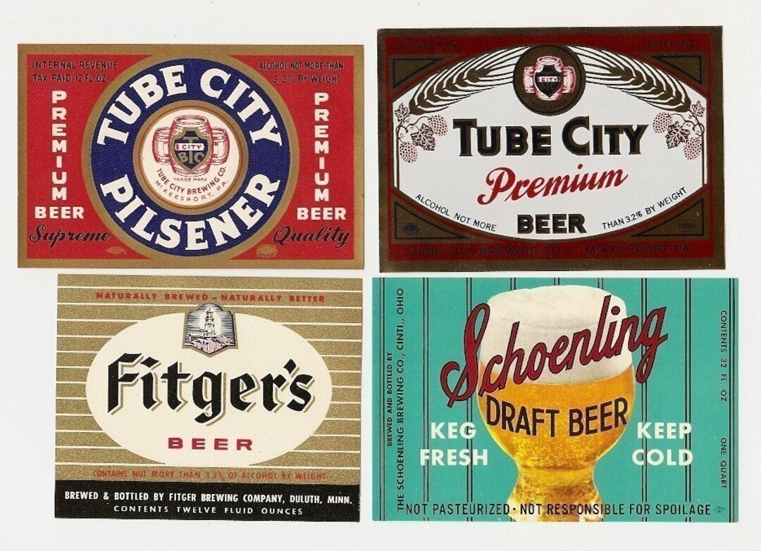 49 Old Vintage OLD BEER LABELS - Etsy