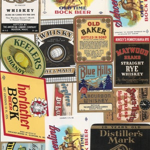 144 Old Vintage WHISKEY/ BEER Labels Etc. - Etsy