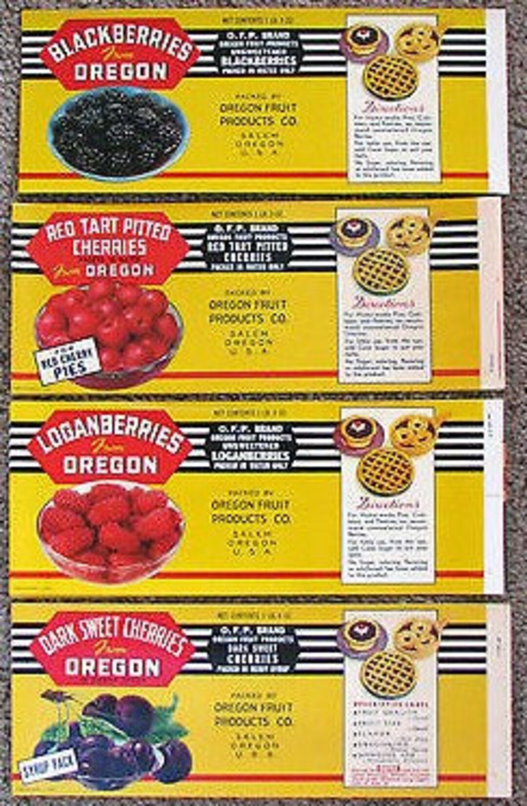 99 Old Vintage SALEM & FOREST Grove OREGON Fruit/vegetable Can Labels ...