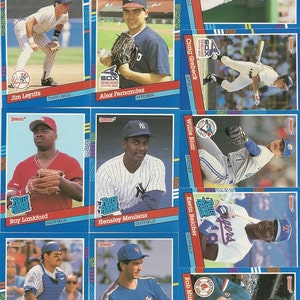 184 Old Vintage 1991 Donruss Baseball Picture Cards - Etsy
