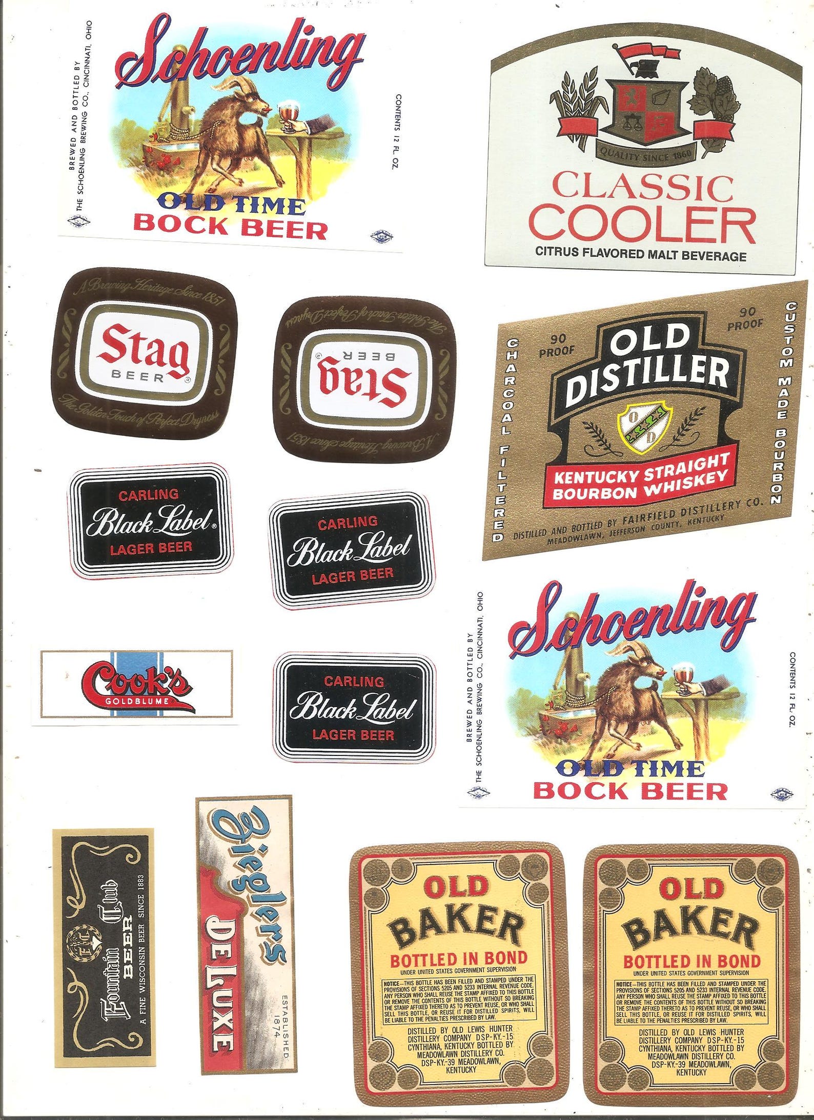 50 VINTAGE Old BEER ,whiskey LABELS Etc... - Etsy