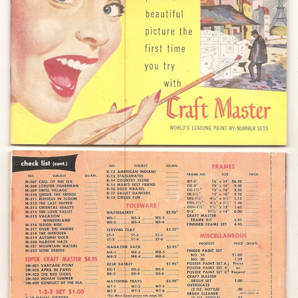 Paint by Numbers Vintage - Etsy