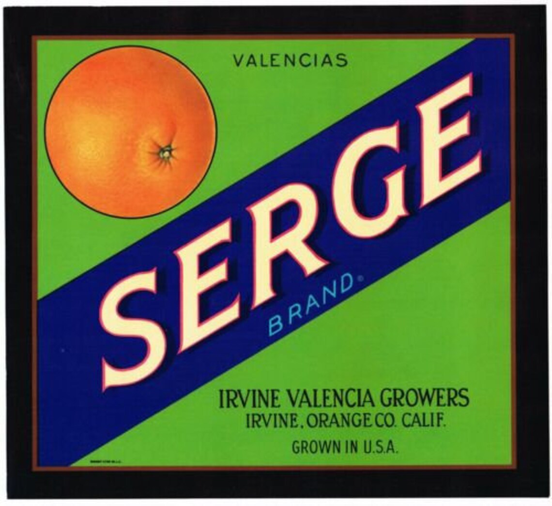 10 Different Old Vintage ORANGE CRATE LABELS - Etsy