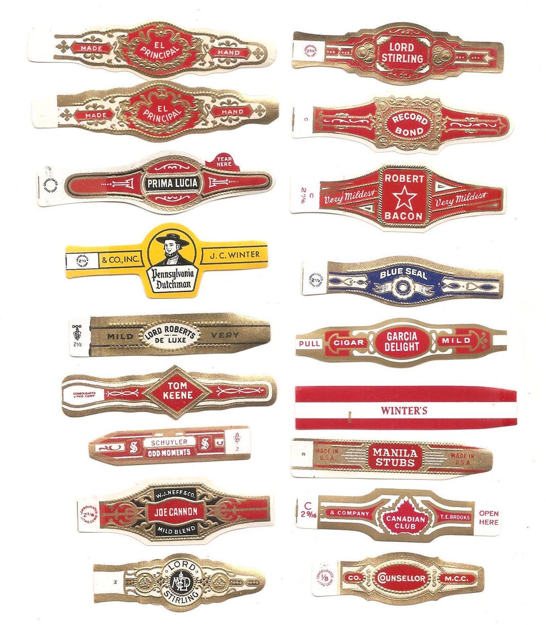 180 Vintage CIGAR BAND Labels new Old Stock Cigar Bands - Etsy