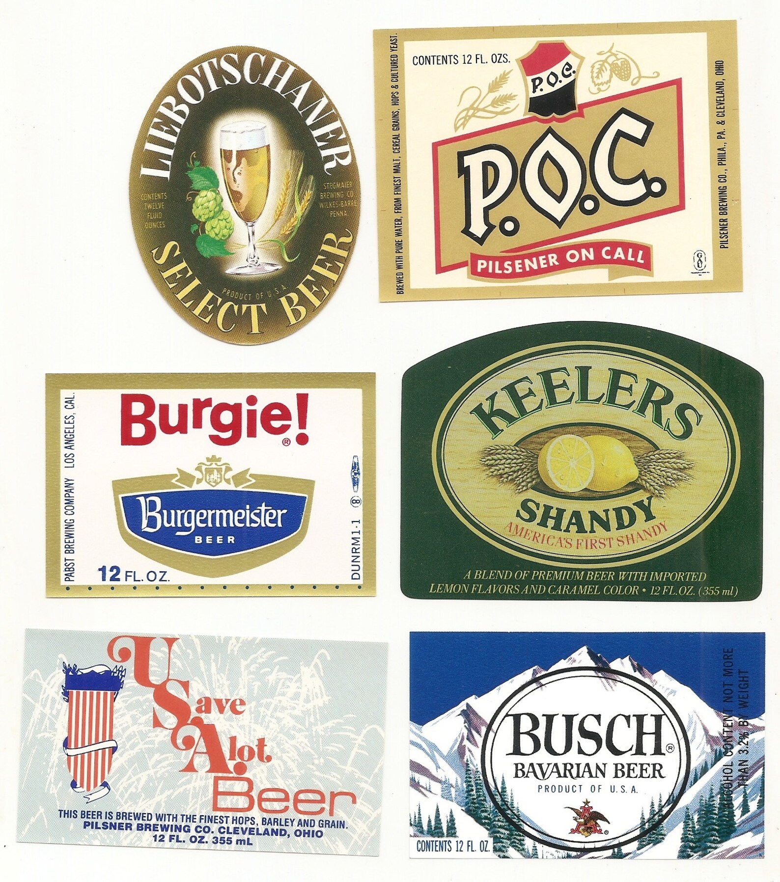 54 Vintage Old BEER LABELS Sebewaing Mi.shamokin | Etsy