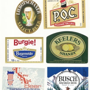 71 Vintage Old BEER LABELS Sebewaing Mi.,shamokin Pa.,evansville Ind ...