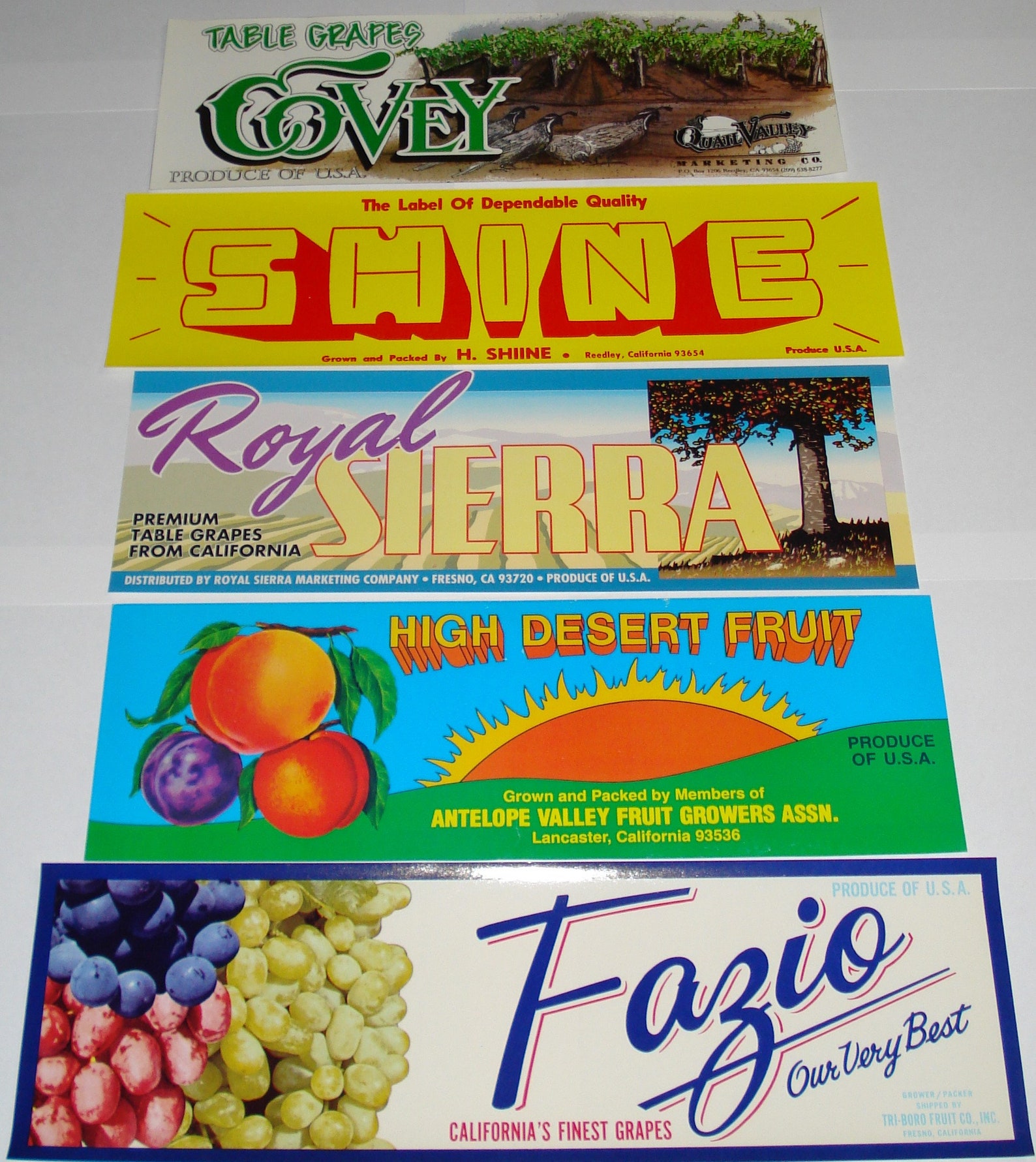 45 Old Vegetable / FRUIT Crate Labels Litchfield Park,quail Valley ...