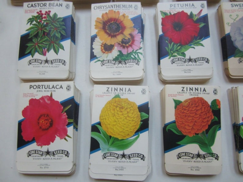 57 Old 1940's-50's Etc...- Flower Seed Packets - CALENDULA , Sunflower ...
