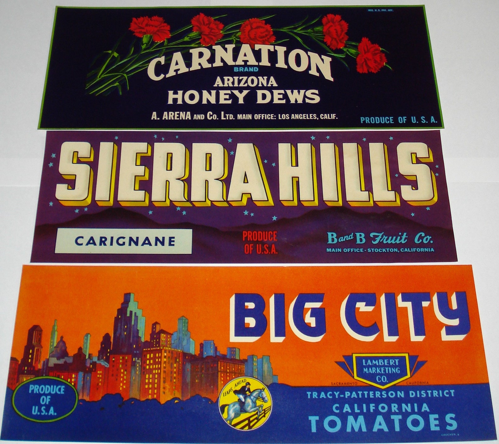 45 Old Vegetable / FRUIT Crate Labels Litchfield Park,quail Valley ...